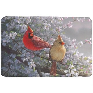 Laural Home Spring Time Cardinal Memory Foam Rug - Bed Bath & Beyond ...