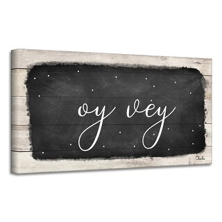 Ready2HangArt 'Oy Vey I' Hanukkah Canvas Wall Art by Olivia Rose - Bed ...