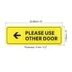 Please Use Other Door Left Arrow Sign, Acrylic Self Adhesive Door ...