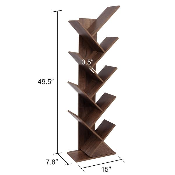 Tree Book Shelf Desktop Wood Rack Tree Shape Desk Shelf Album Storage ...