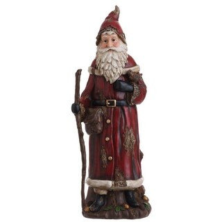 18" Red and Brown Rustic Santa Claus Table Top Decor - Bed Bath ...