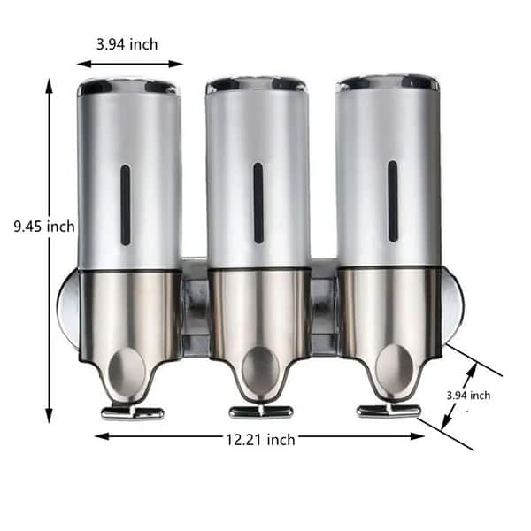 Wall Mounted 500Ml Liquid Kitchen Soap & Lotion Dispenser (Set of 3 ...