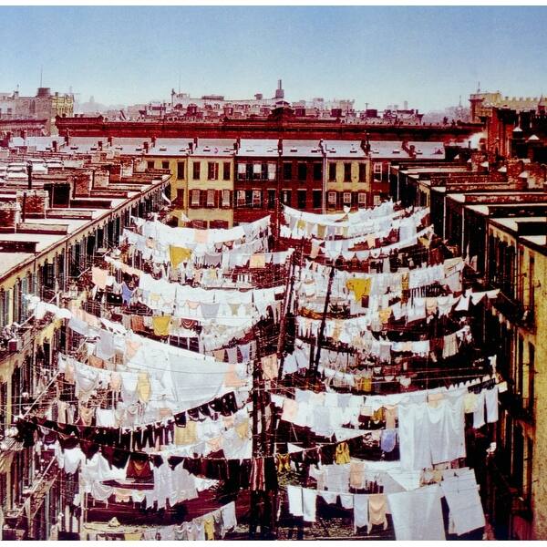 Washing Hung Outside Tenement Buildings In New York City History - Bed ...
