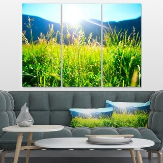 Designart "Beautiful Green Nature Wonder" Landscape Canvas Art Print ...