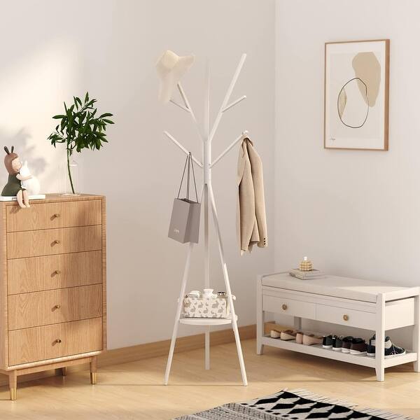 Clothes Rack Hat Rack Free Standing Tree Metal Clothes Rack Clothing ...