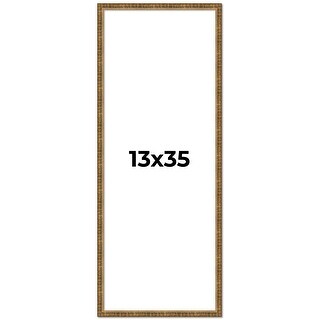 13x35 Frame Gold Kingsley Distressed Solid Wood Picture Frame Width ...
