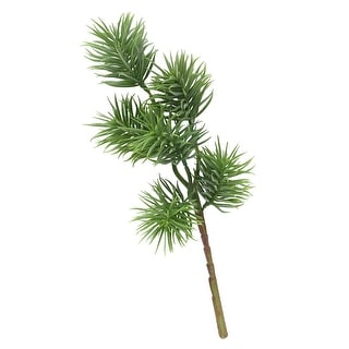 Set of 2 Large Natural-Look Frosted Green Artificial Senecio Succulent ...