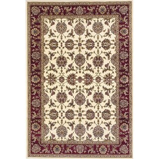 1' x 2' Ivory or Red Floral Vines Area Rug - 2' x 3' Oval - Bed Bath ...