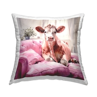 Stupell Cow on Pink Couch Design by Ryley Gray - Bed Bath & Beyond ...