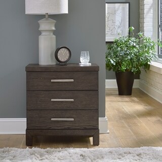 Modern Mix Coffee Bean Nightstand with Charging Station - Bed Bath ...