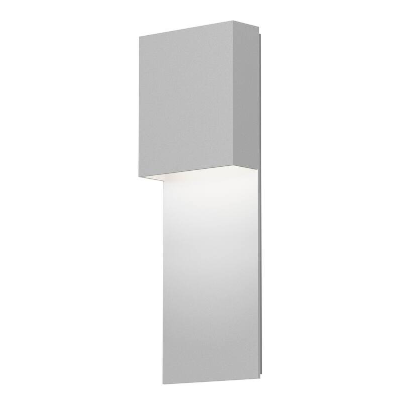 Flat Box 1-light ADA Textured White LED Outdoor Panel Wall Sconce - Bed ...