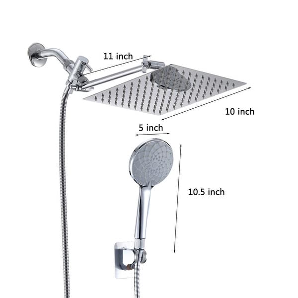 Vanityfair Rainfall Shower Head Handheld Shower Combo with Adjustable ...