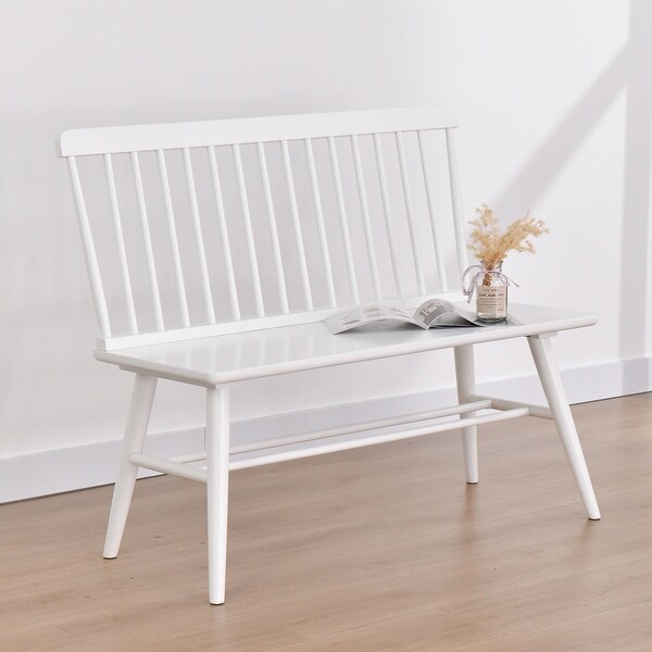 Middlebrook Solid Wood Low-Back Spindle Entry Bench - On Sale - Bed ...