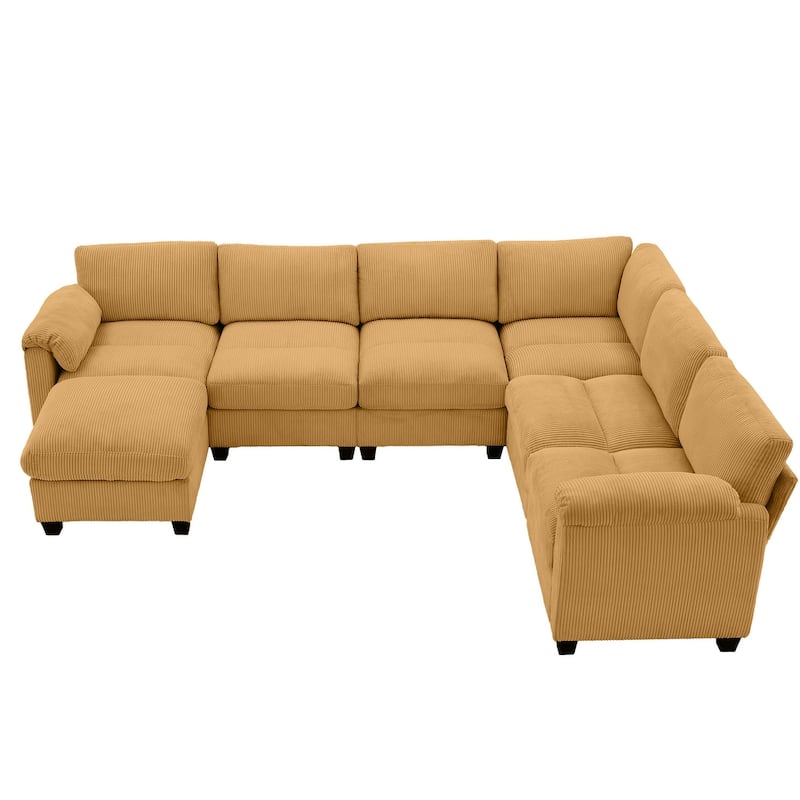 Cream & Yellow Sectional Sofas - Overstock