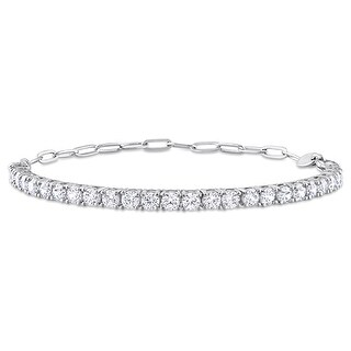 Miadora 5ct TGW Cubic Zirconia Tennis Bracelet in Sterling Silver - 7 ...