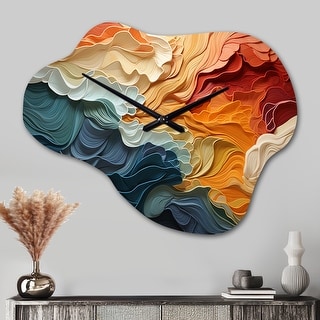 Designart - Bio morphism Organic Forms V - Biomorphism Large Wall Clock ...