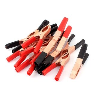 16 Pcs 100A 70mm Metal Battery Clips Crocodile Alligator Test Clamps ...