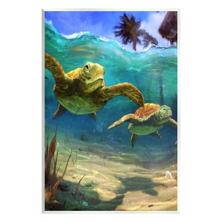 Stupell Tropical Underwater Turtles Wall Plaque Art Vlad Mel - Bed Bath ...