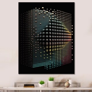 Designart 'Multidimensional Luminogram III' Modern Geometric Metal Wall ...