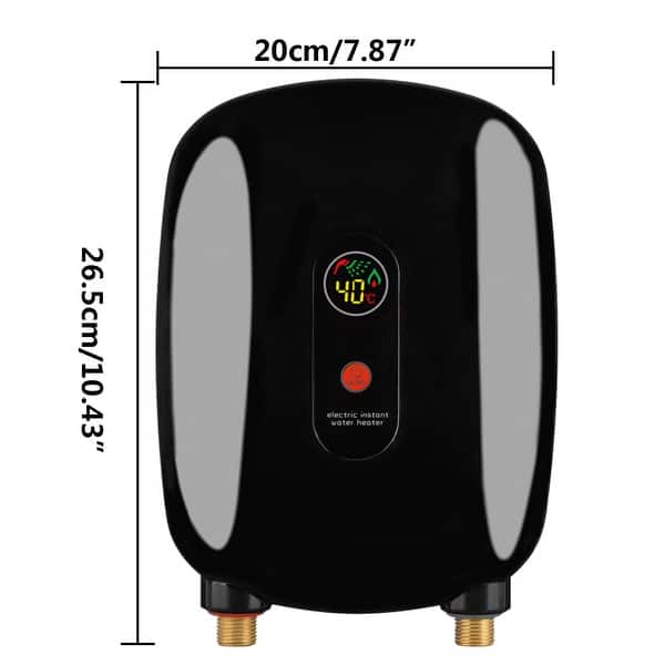 Mini Electric Tankless Instant Hot Water Heater with LCD Display 110V ...