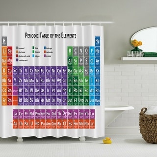 Chemistry Periodic Table Geek Fabric Shower Curtain 69