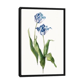 iCanvas "Blue Lively Botanical II" by Sally Swatland Framed - Bed Bath ...