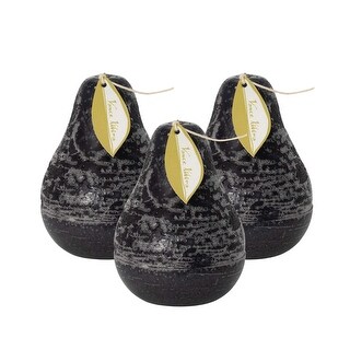 4.5" Vance Kitira Black Timber Pear Set of 3 - Bed Bath & Beyond - 40765178