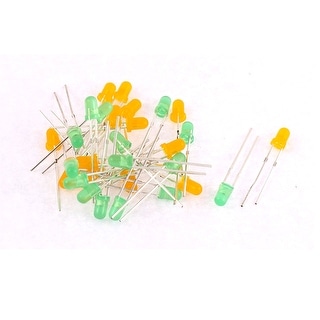 30pcs 3mm Green Yellow Diffused Color Emitting Diode LED Light Bulds ...