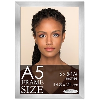 A5 Frame Silver Modern Minimalist - Wooden 6x8.25 Frame - Modern Wood ...