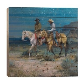 Night Riders Print On Wood by Jack Sorenson - Multi-Color - Bed Bath ...