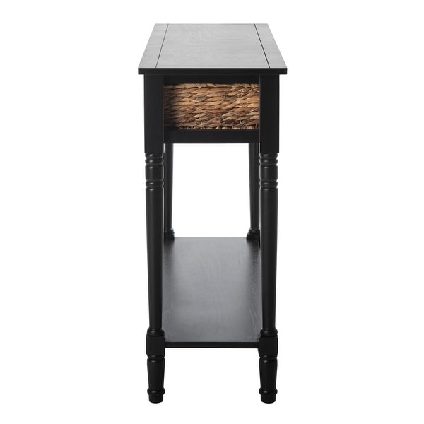 SAFAVIEH Christa Distressed Black Console Storage Table 44.5 x 13.4 x 31.5 On Sale Bed Bath Beyond 10857054