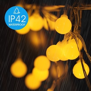 YANSUN 16.4FT Battery-Powered 40-Light Round Ball String Lights, Warm ...