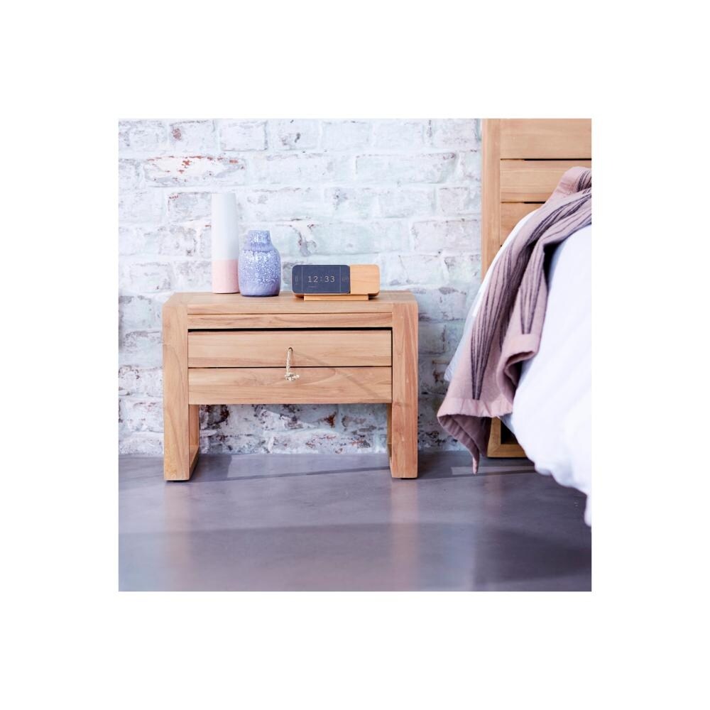 OROA Minimalys Natural Teak Bedside Table Bed Bath Beyond 36910098