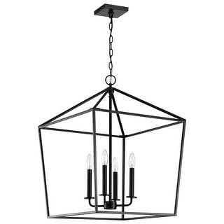 Emma 4 Light Large Pendant Matte Black Finish - Matte Black - Bed Bath ...
