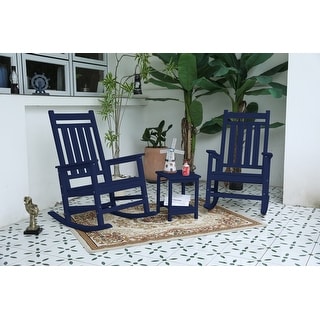 Rocking Chair Set With Side Table, 3-Piece Rocking Chair Set With Wood ...