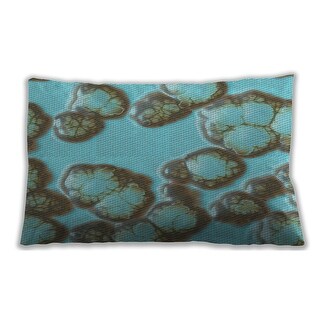 Ahgly Company Patterned Indoor-Outdoor Hazel Green Lumbar Throw Pillow ...
