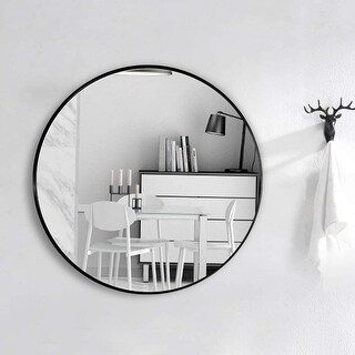 16 Inch Metal Round Bathroom MirrorCircle Mirrors for Wall - Bed Bath ...