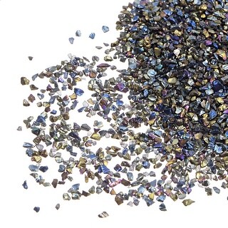 20g Crushed Glass Chips 1-3mm Irregular Glitter Glass Dark Colorful ...