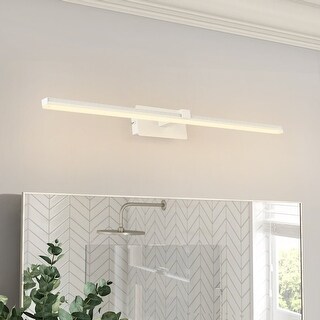 Ultra Minimalist Ribbed Linear LED Bathroom Mirror Vanity Light - Bed Bath & Beyond - 40277619