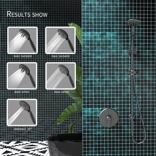 4 inch Wall-Mounted Shower System with Rough-in Valve with Rain ...