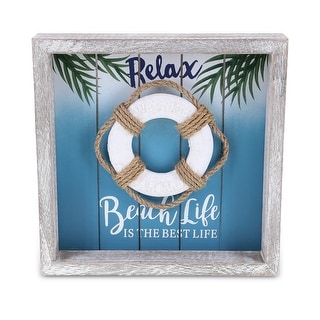 CoTa Global Aqua Sky Wall Life Ring Relax Hanging Sign with Hang Mount ...