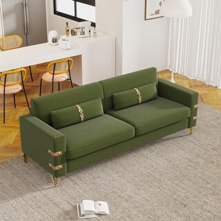 Modern Designs Velvet Upholstered Living Room Sofa, 2 Seat Sofa Couch ...