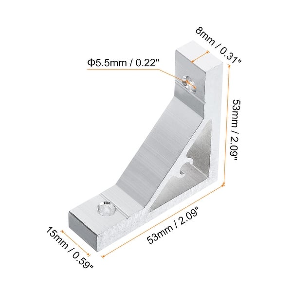 2Pcs 90 Degree Angle Aluminum Profile Corner Brackets 2020 Series ...