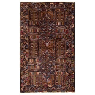ECARPETGALLERY Hand-knotted Teimani Dark Navy Wool Rug - 4'1 x 6'11 ...
