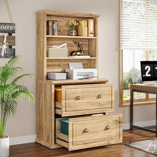 67.7 Inches Vertical File Cabinet, Tall Wood Bookcase - Bed Bath ...