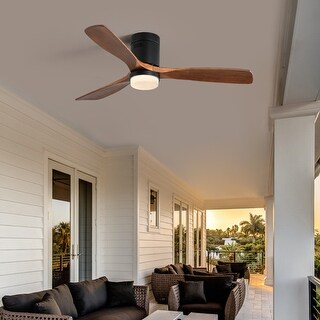 Wooden Ceiling Fan with 18W Led Light - Bed Bath & Beyond - 40238848