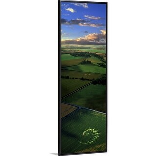 "Crop Circles England (Photo Montage)" Black Float Frame Canvas Art ...