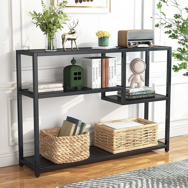 43 Inch Small Sofa Console Table with Storage Shelves for Behind Couch Living Room Entryway Hallway Foyer TV Stand On Sale Bed Bath Beyond 37610690