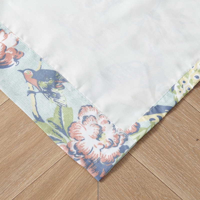 Greenland Home Fashions Pavona Peacock 84-inch Curtain Panels (Set of 2 ...