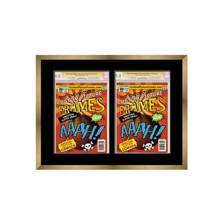 Gold Comic Book Frame with Black Mat - 2 Openings to Display 2 CGC ...